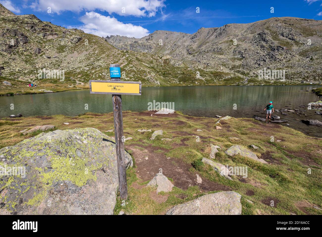 France, Hautes-Alpes, N?vache, valley of La Clar?e, lake Laramon (2359 ...