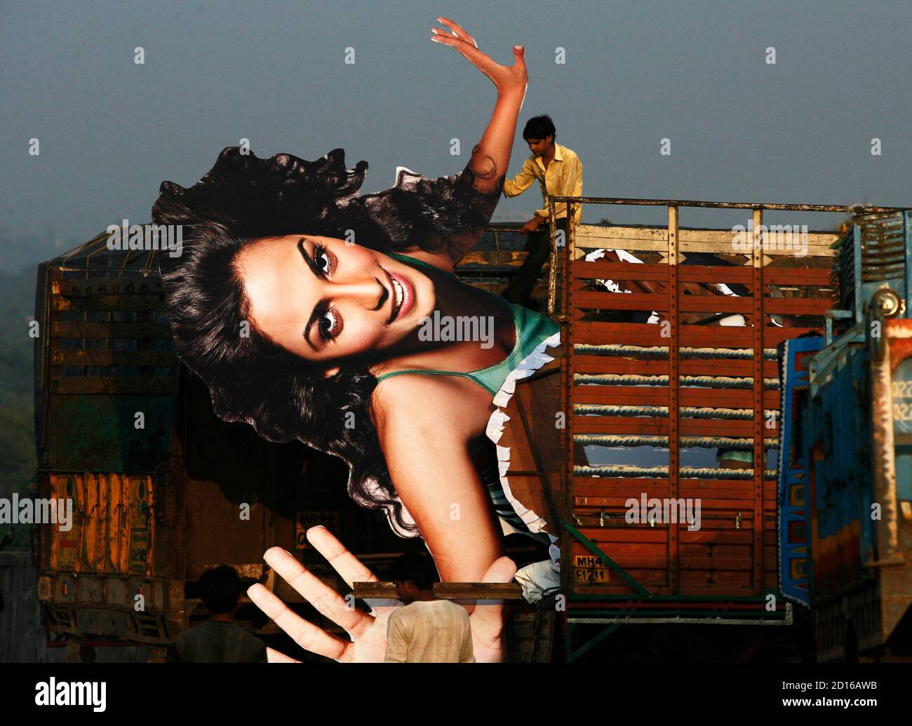 India movie billboard hi-res stock photography and images - Alamy
