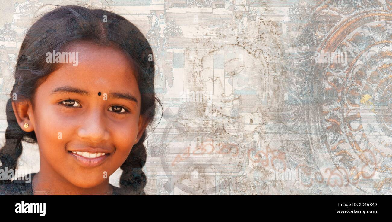 Sri Lanka, Matale, girl portrait, photographic composition series ...