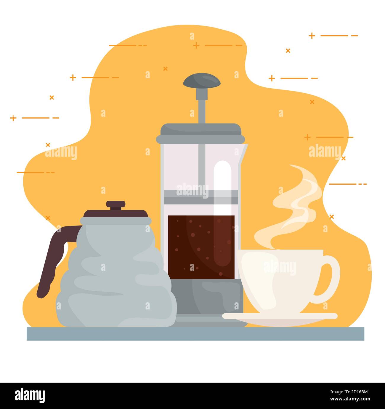 Coffee equipment brewing methods Stock Vector Images - Alamy