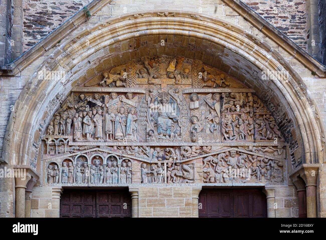 France, Aveyron, Conques en Rouergue, labelled Les Plus Beaux Villages ...