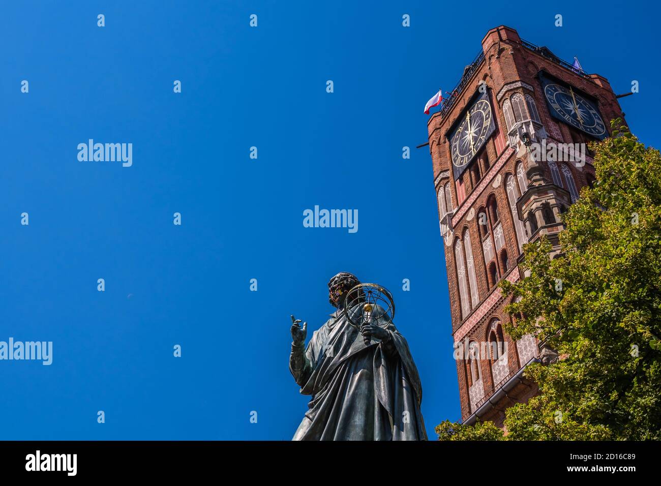 A vertical shot of Nicolaus Copernicus Statue in Torun, Poland Stock ...
