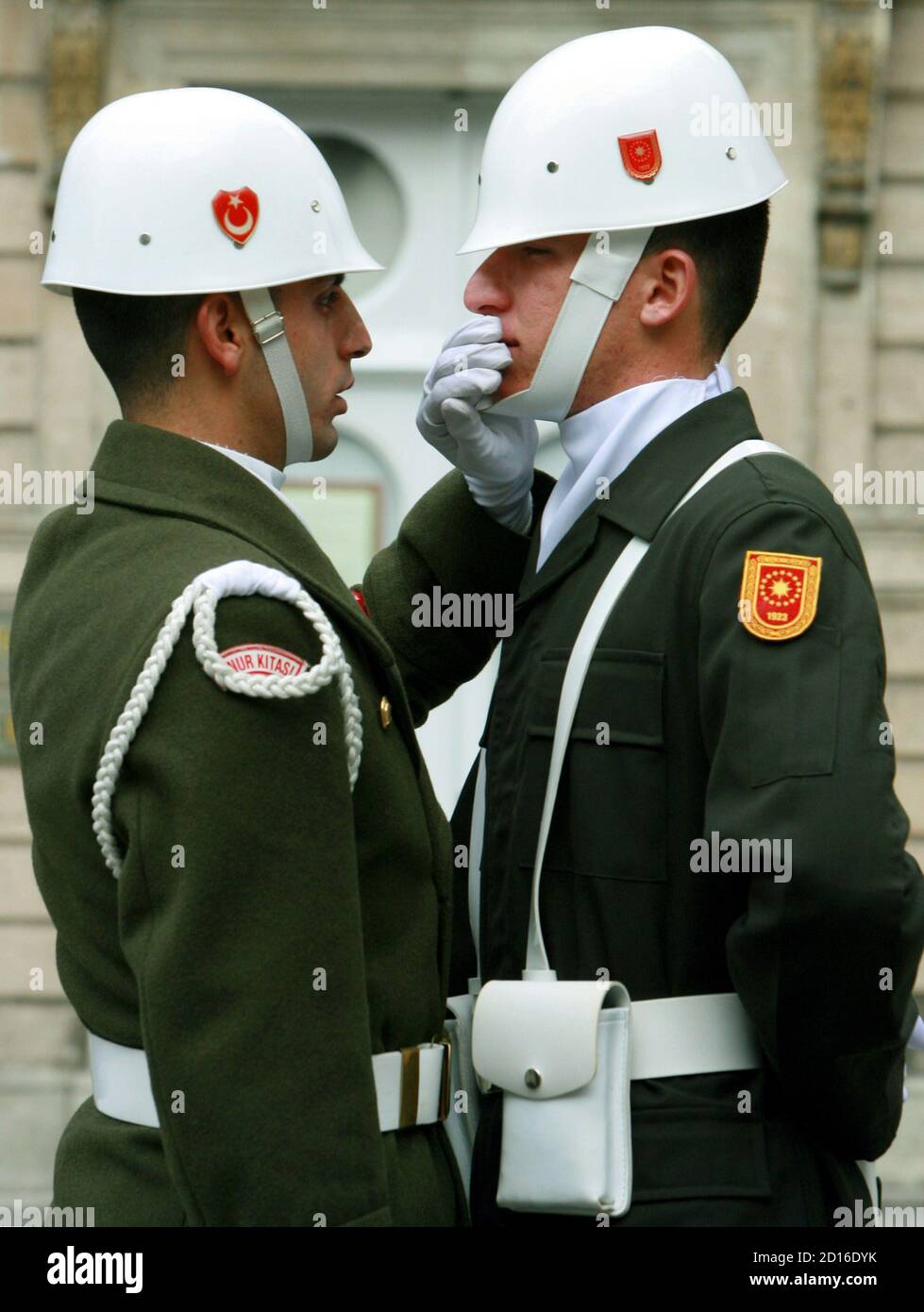 Dolmabahce palace gate guard hi-res stock photography and images - Alamy