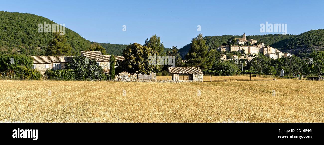 Banon france provence alpes de haute provence town hi-res stock ...