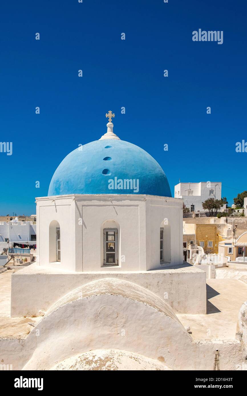 Greece, Cyclades, Santorini Island (Thera or Thira), village of ...