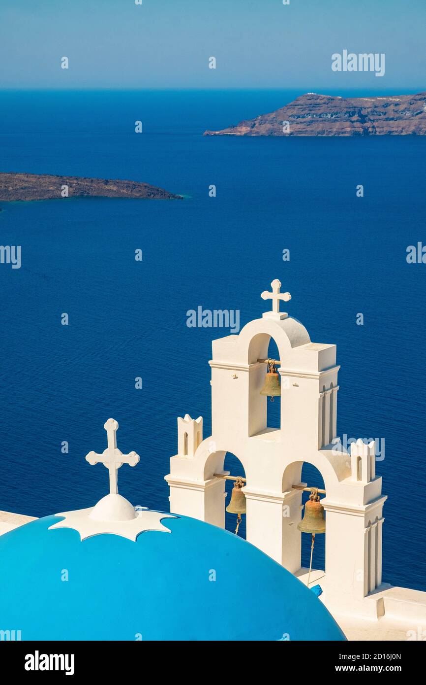 Greece, Cyclades, Santorini Island (Thera or Thira), the town of Fira ...