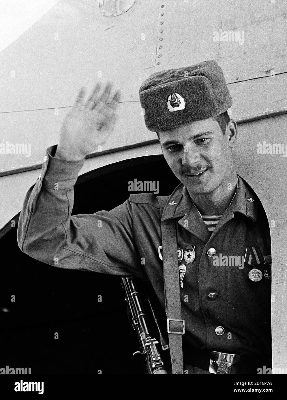 Soviet soldier 1989 Black and White Stock Photos & Images - Alamy