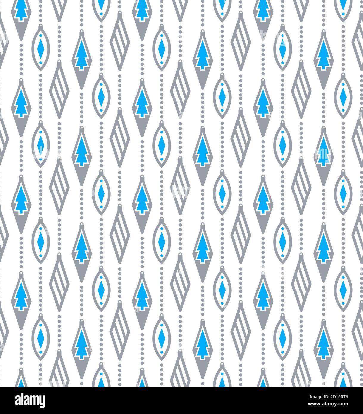 Christmas geometry seamless pattern. Blue pink triangles and Christmas ...