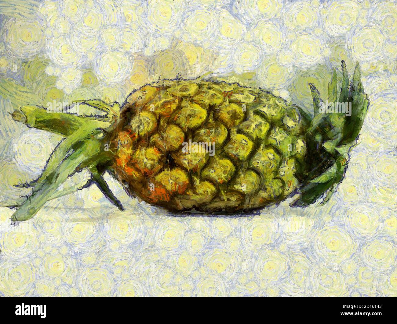 Pineapple Illustrations creates ant style impressionis of painting ...