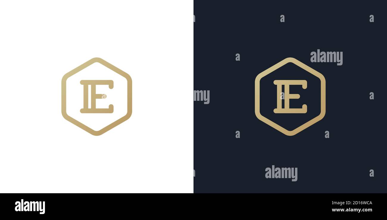simple Letter E monoline logo design . vector illustration eps10 Stock ...