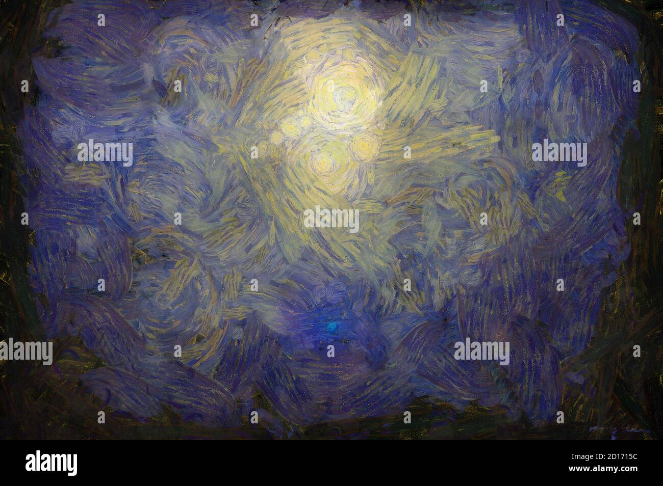 Landscape of the moon night sky Illustrations creates ant style ...