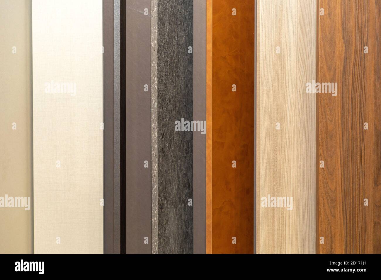 Many Different Wooden Plank Boards Material Selection Stock Photo - Alamy