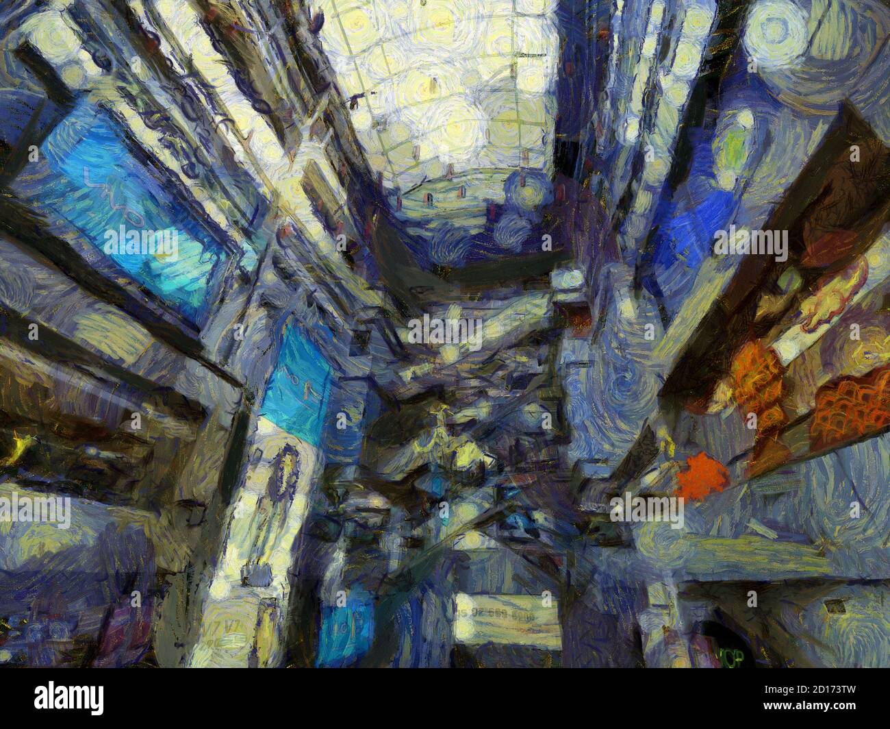 The landscape of the interior of the shopping mall Illustrations ...