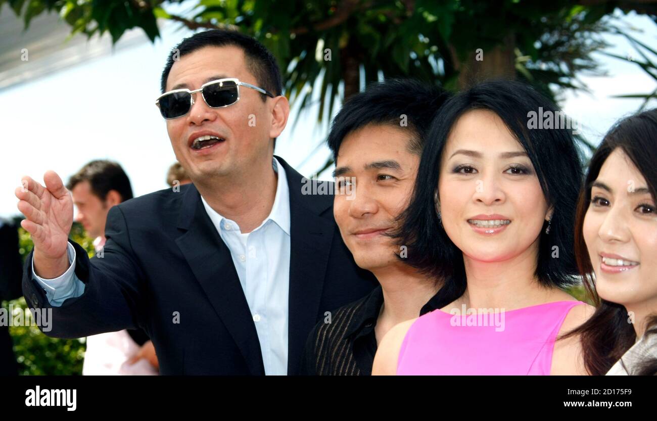 Tony leung and carina lau and charlie young hi-res stock photography ...