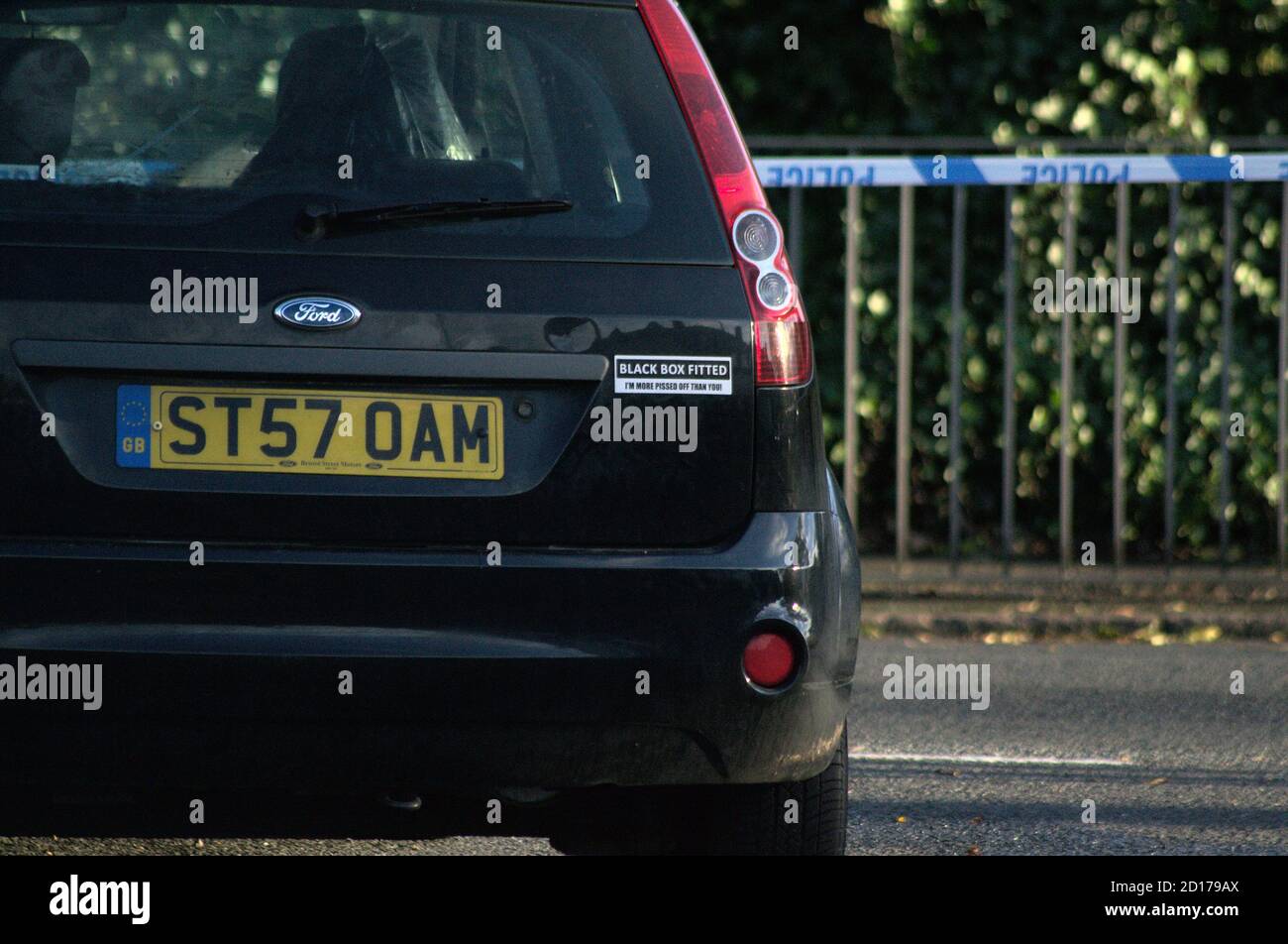 The backside of a Ford involved in an RTC, after which a 15-year old ...