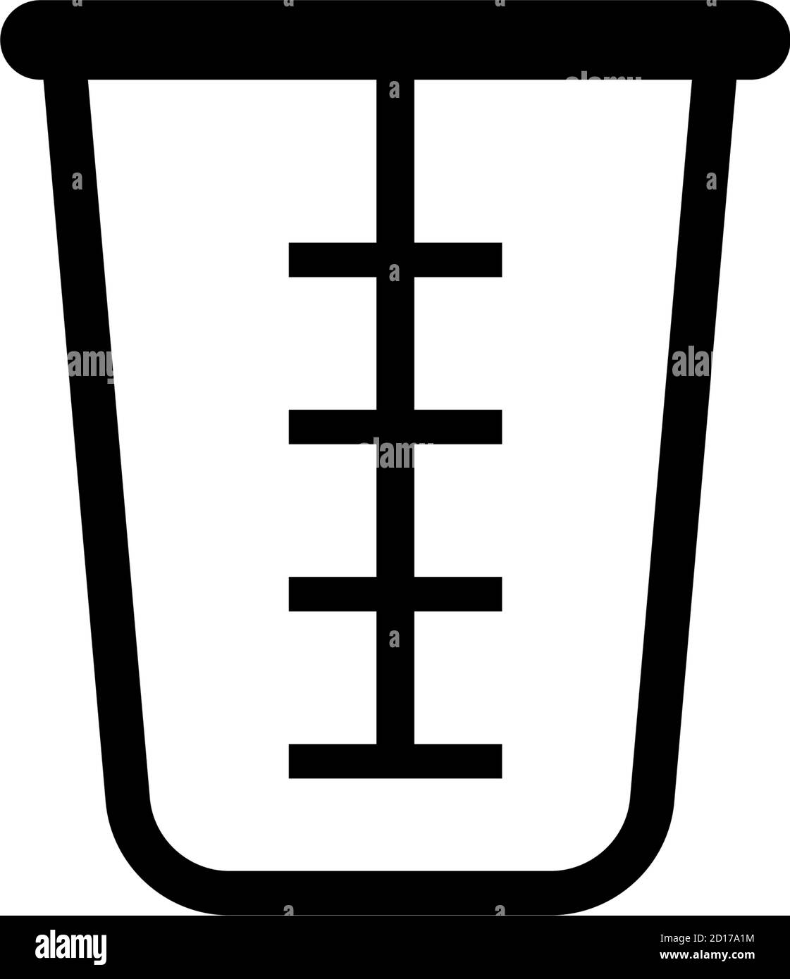 Beaker Glass Cap, Kitchen Measuring Cup. Flat Vector Icon illustration ...