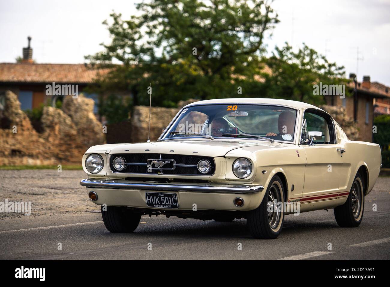 SCANDIANO, ITALY - 4 OCTOBER 2020: Ford Mustang GT (1965) an old racing ...