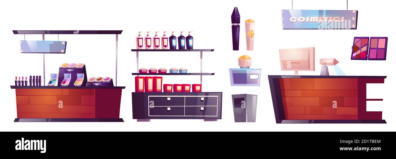 White stuff shop interior Stock Vector Images - Alamy