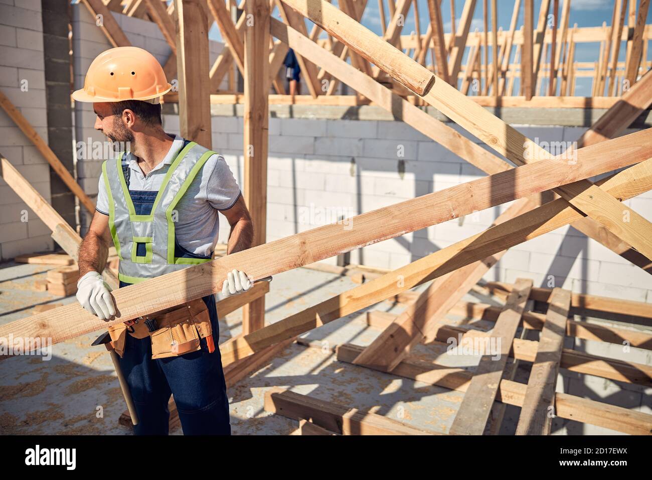 Builder block in hands hi-res stock photography and images - Alamy