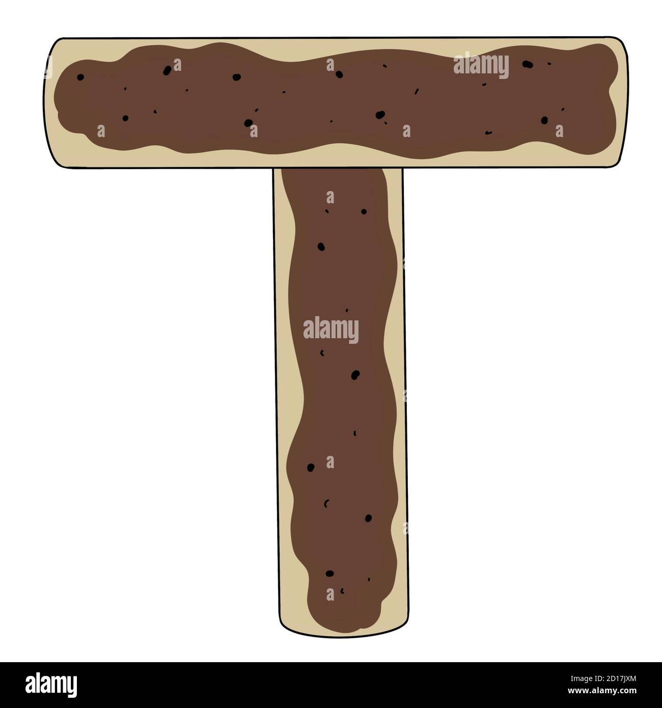 sweets Alphabet illustration isolated on white background, Letter T ...