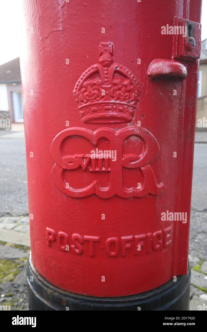 Ayr Ayrshire, Scotland, UK 05 Oct 2020 : The Edward VIII pillar post ...