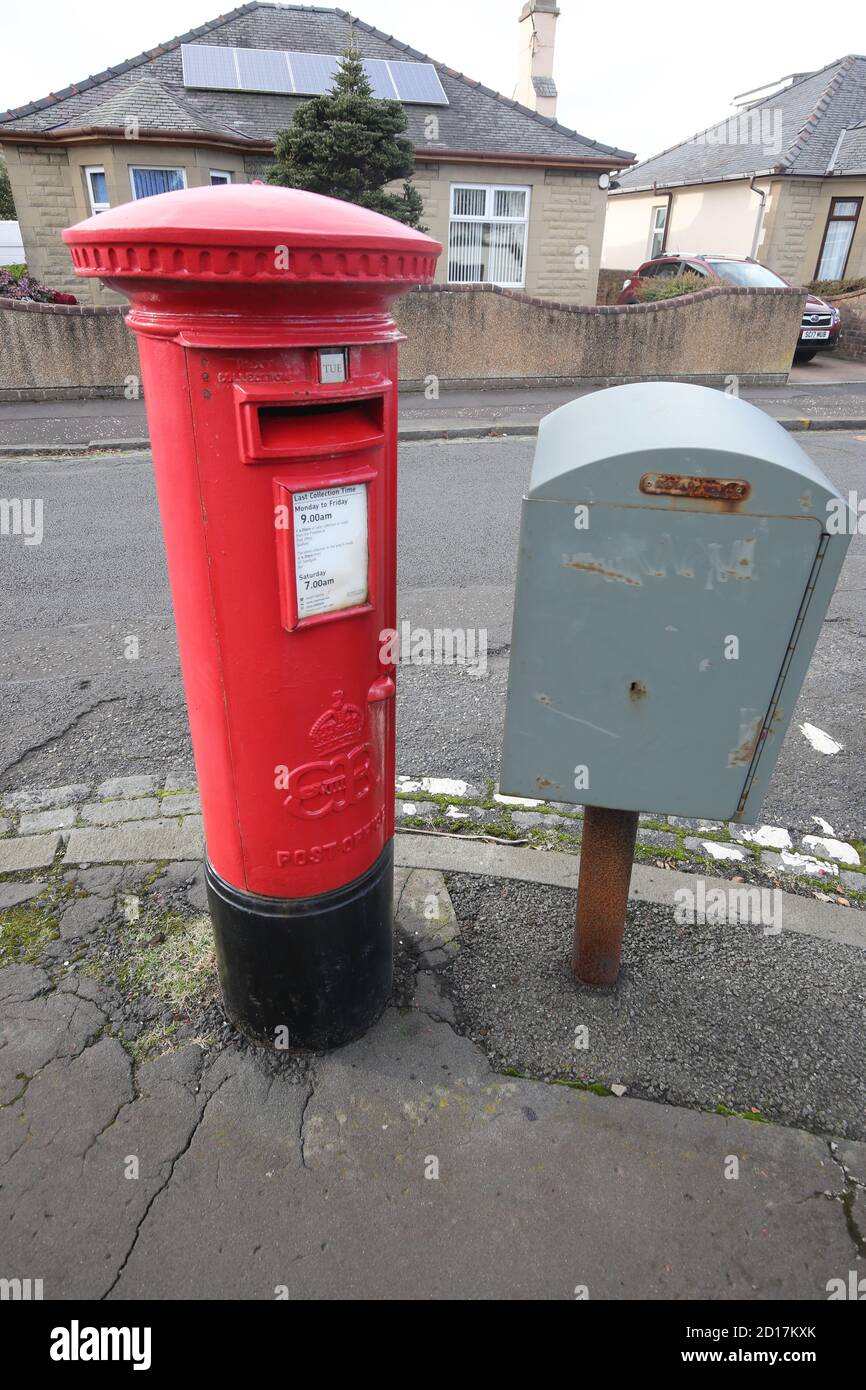Ayr Ayrshire, Scotland, UK 05 Oct 2020 : The Edward VIII pillar post ...
