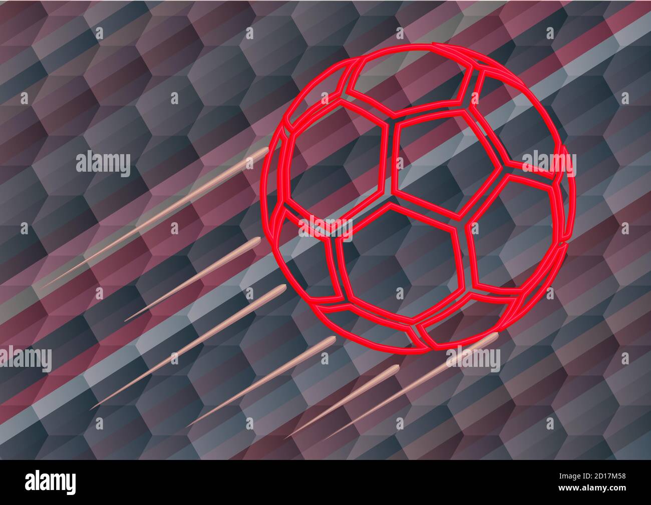 abstract glowing soccer ball and hexagon grid pattern Stock Vector ...