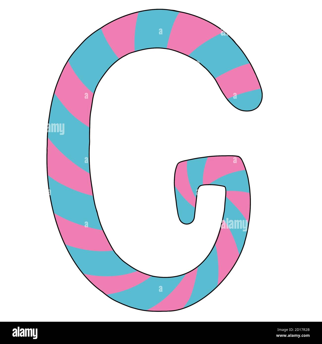 sweets Alphabet illustration isolated on white background, Letter G ...