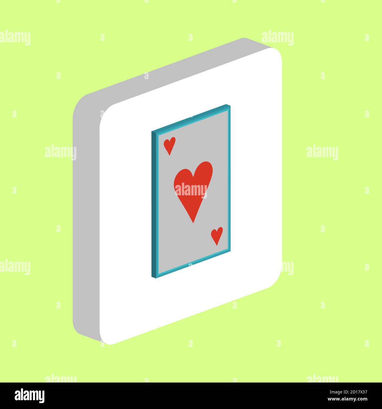 Hearts card Simple vector icon. Illustration symbol design template for ...
