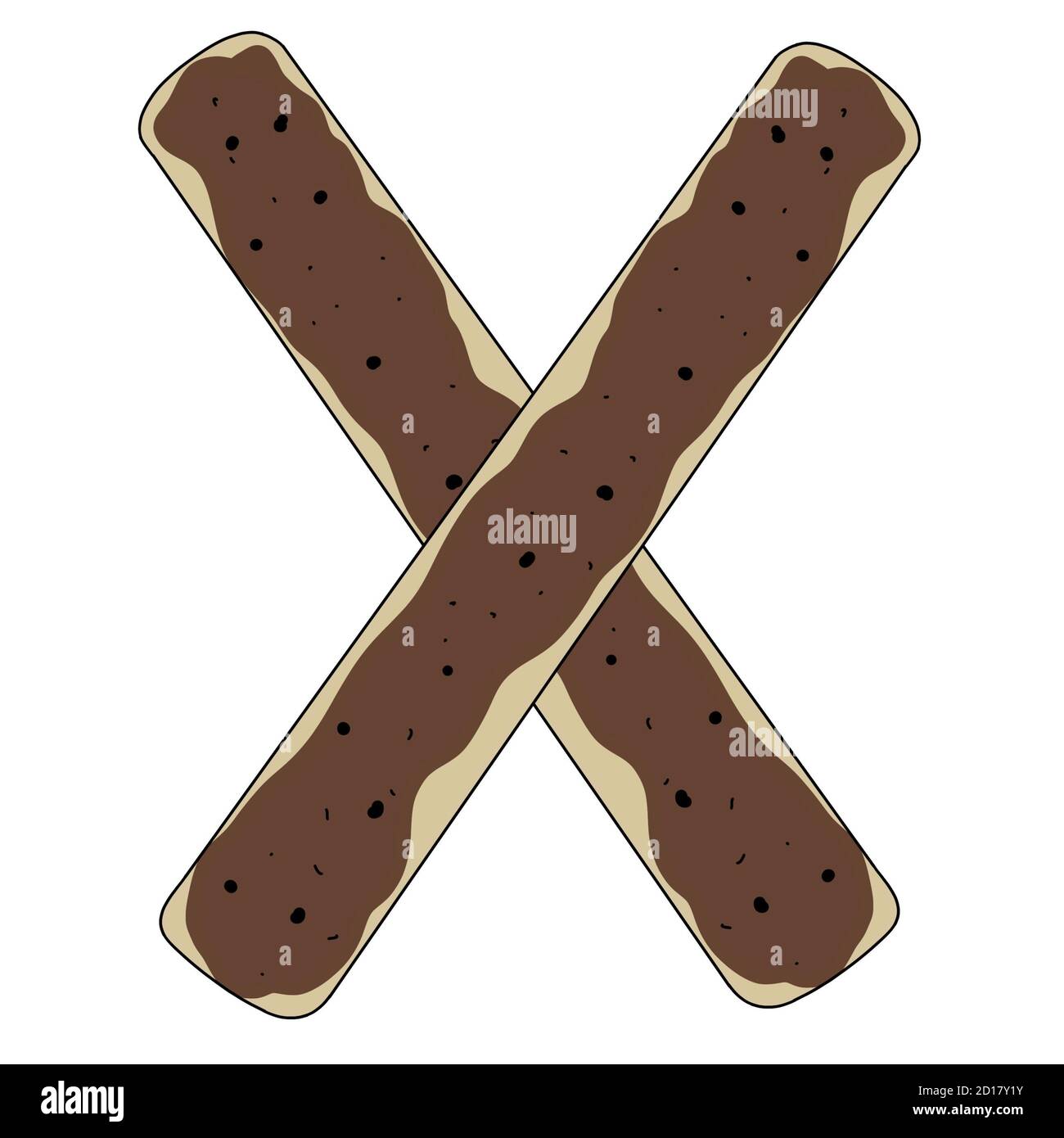 sweets Alphabet illustration isolated on white background, Letter X ...