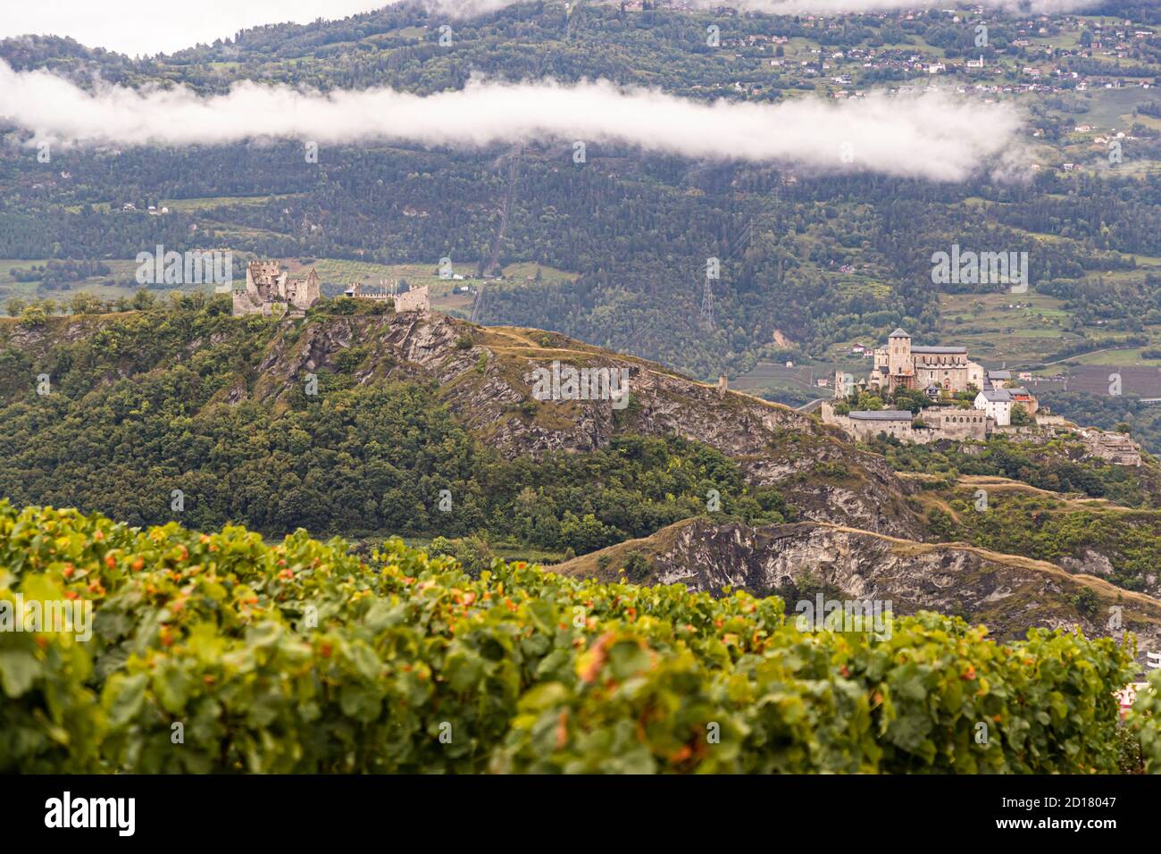 Tourbillon castle landscape sion hi-res stock photography and images ...