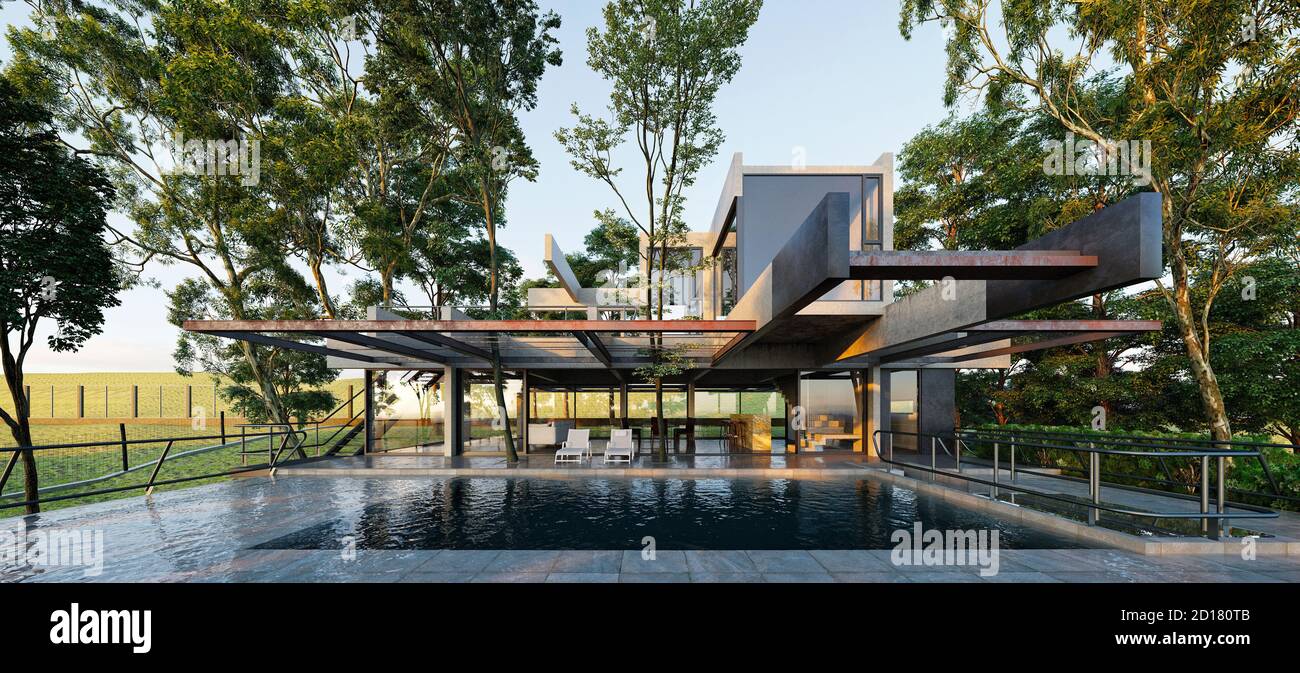 3d render of building exterior view Stock Photo - Alamy