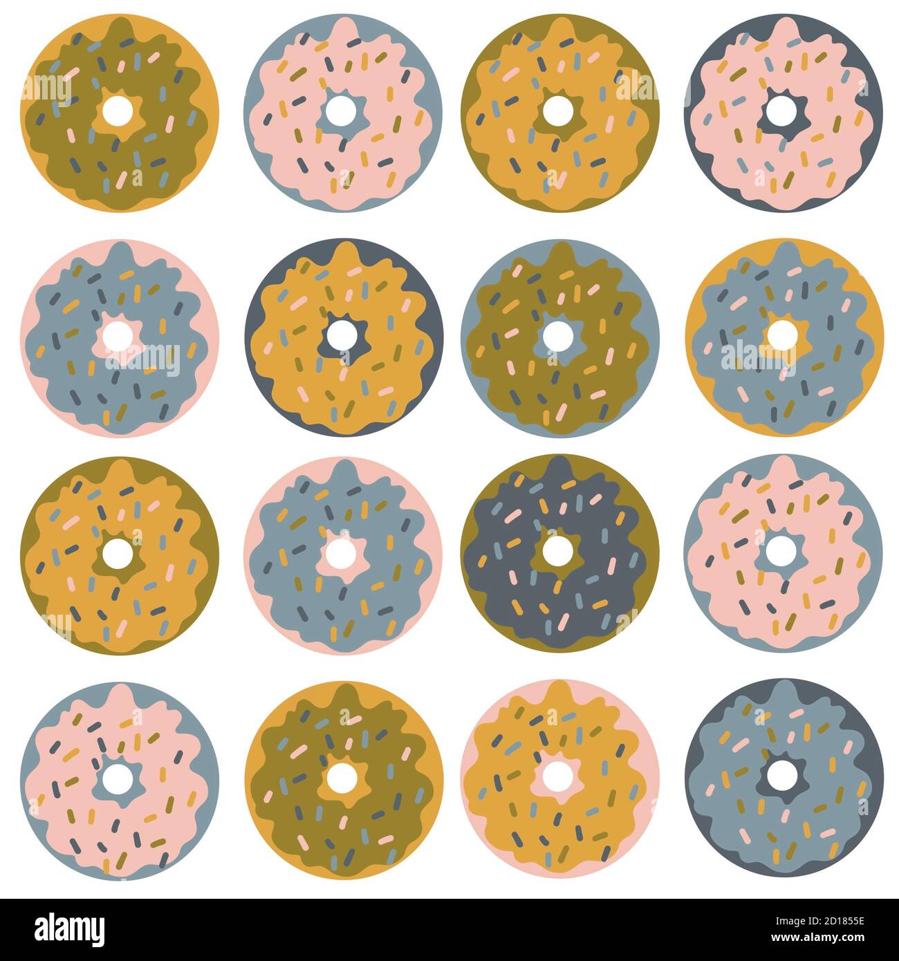 Wallpaper with doughnut pattern Cut Out Stock Images & Pictures - Alamy