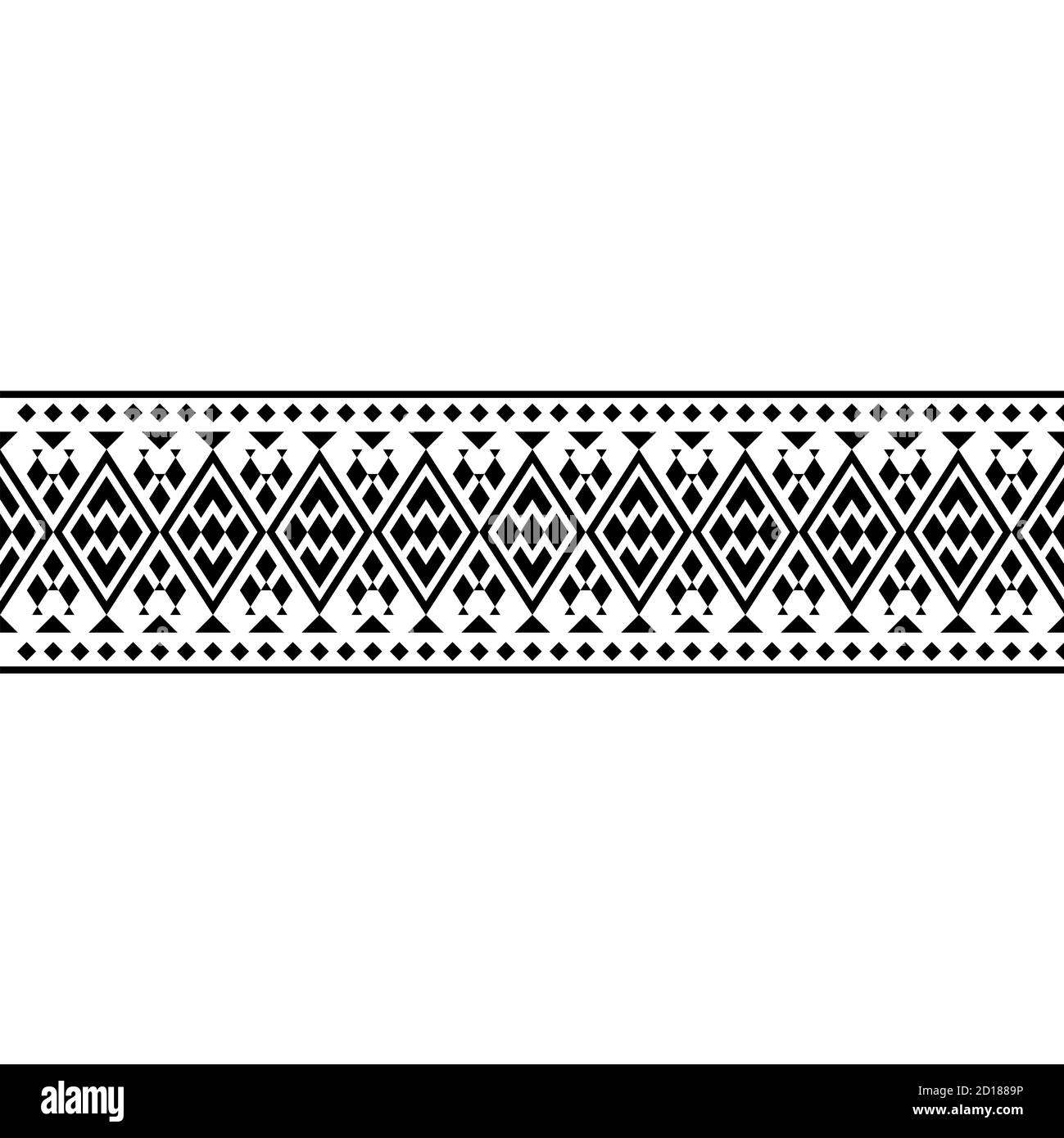 Stripe aztec ethnic pattern texture background template in black white ...