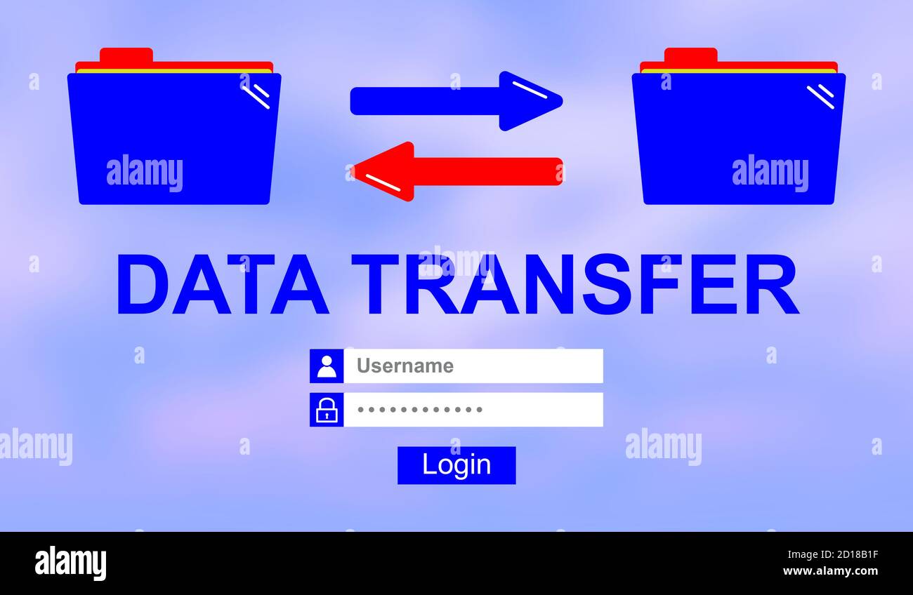 Illustration of a data transfer concept Stock Photo - Alamy