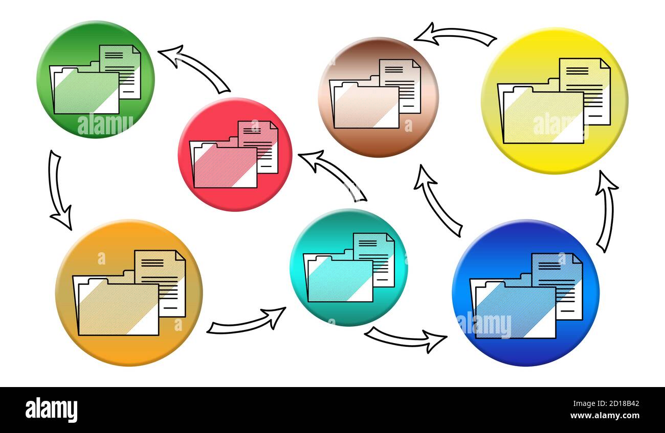 Illustration of a data transfer concept Stock Photo - Alamy