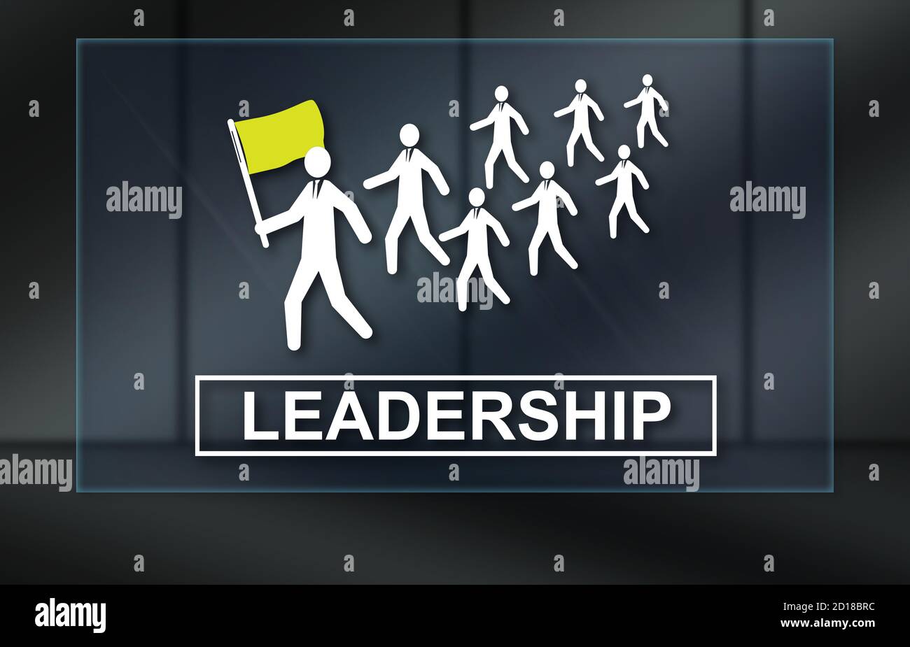 Leadership concept on dark background Stock Photo - Alamy