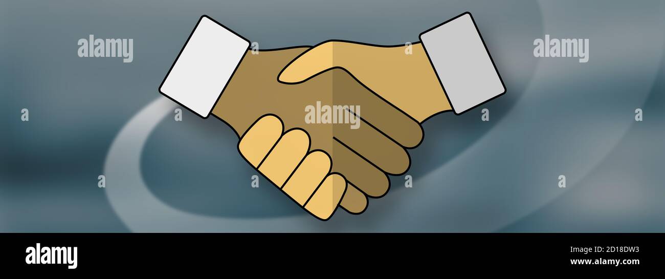 Illustration of a partnership concept Stock Photo - Alamy