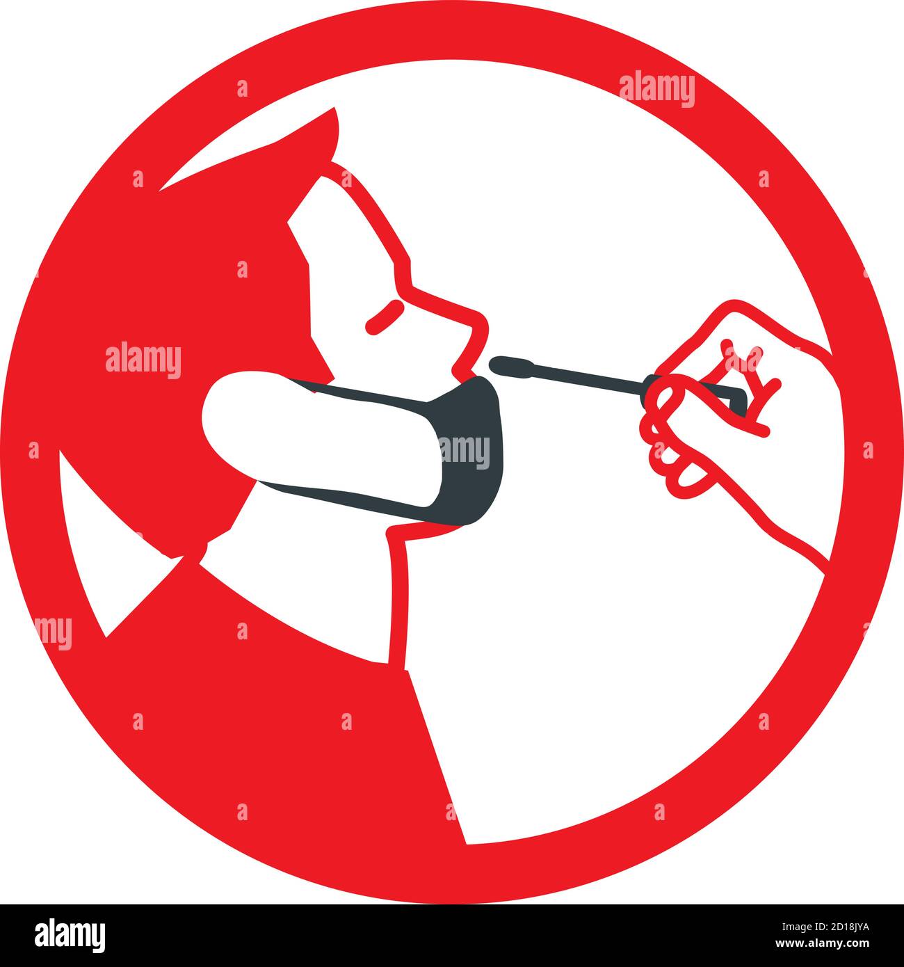 Swab nasal test Stock Vector Images - Alamy