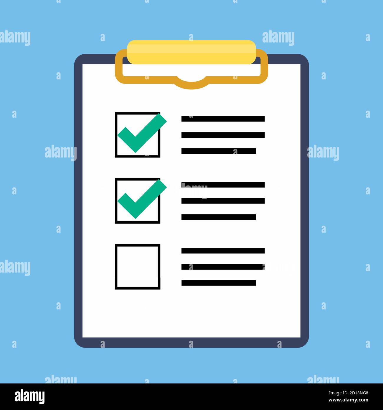 Check List Sign Flat Icon Vector Illustration EPS10 Stock Vector Image ...