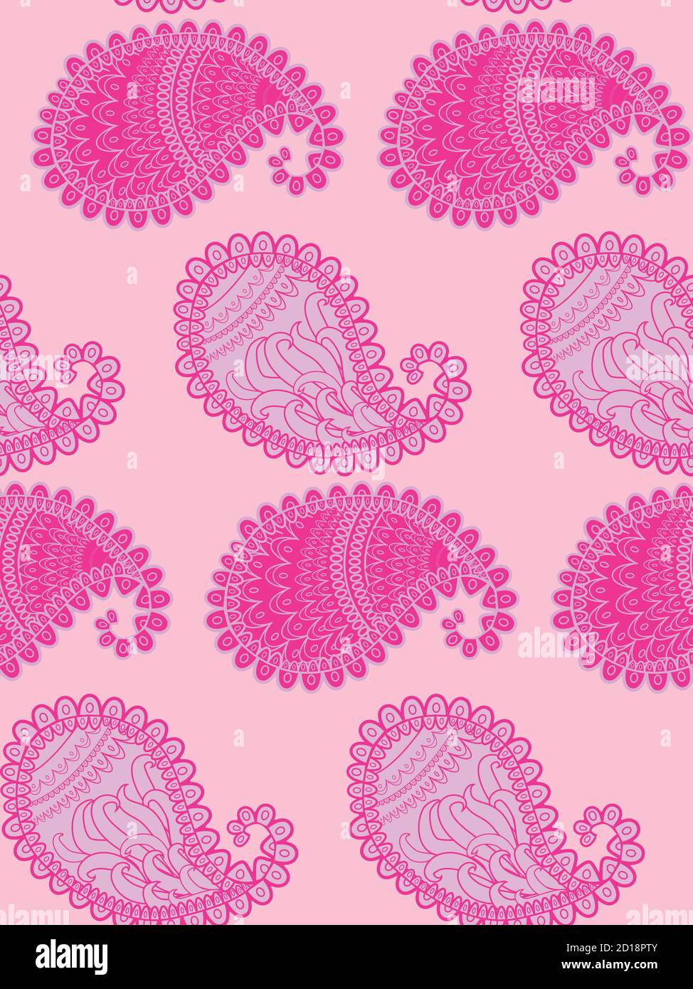 Seamless pattern of beautiful paisley cucumbers Turkish, Indian ...