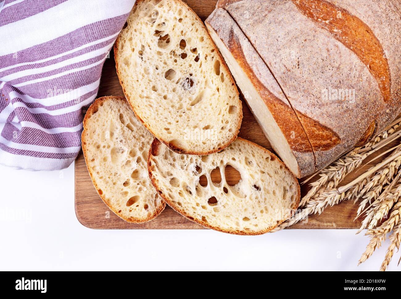 Homemade Freshly Baked Country Bread Stock Photo Alamy