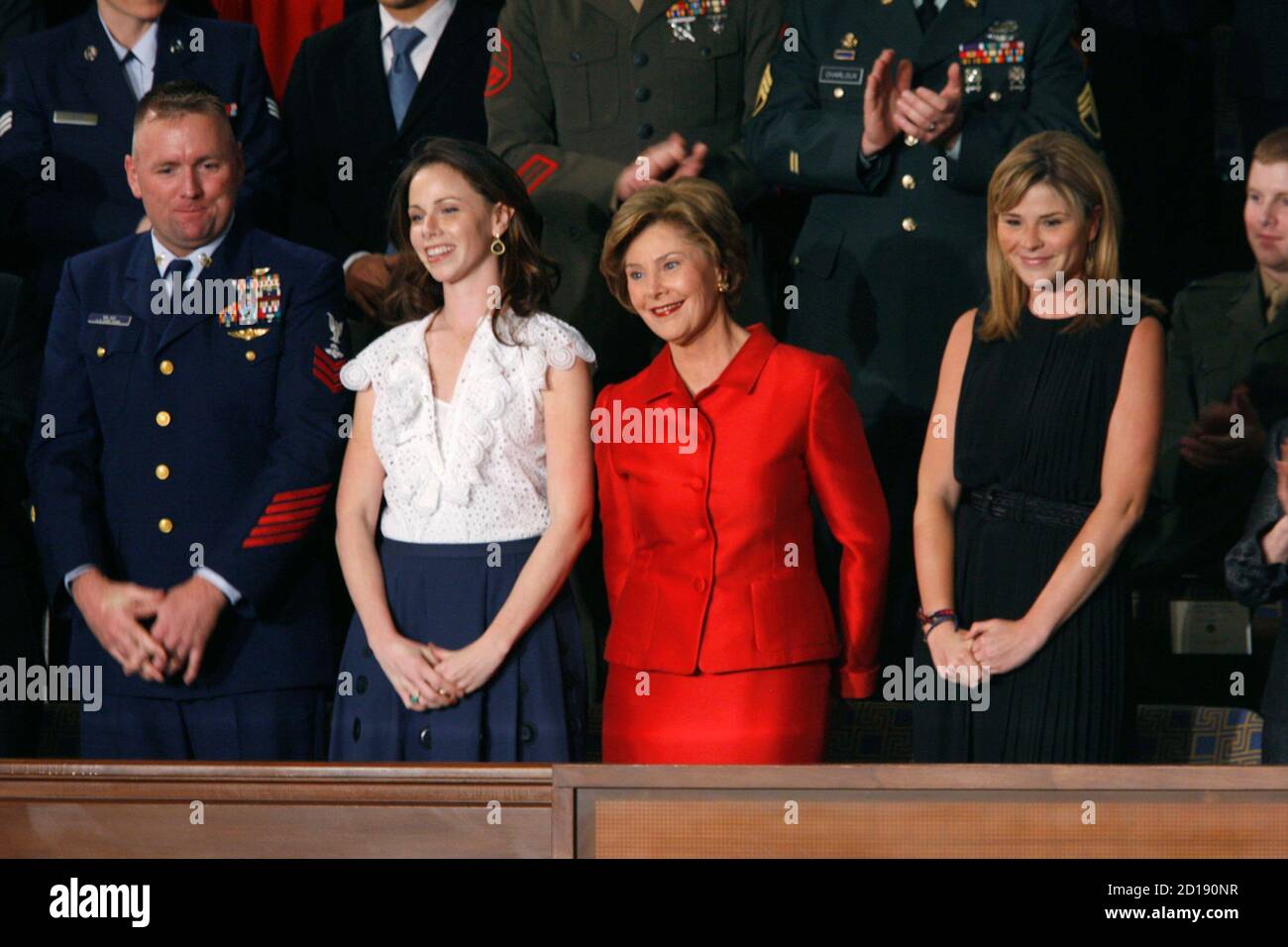 Laura bush jenna bush barbara bush hi-res stock photography and images ...