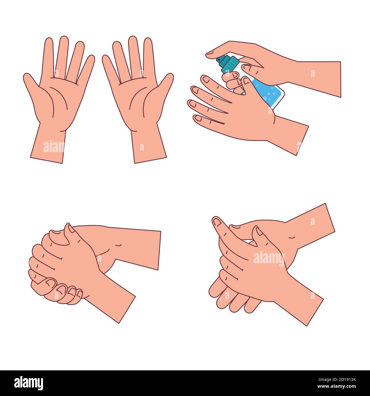 Isolated hands washing set vector design Stock Vector Image & Art - Alamy