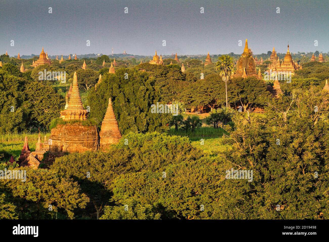 Pagodas and temples of Bagan in Myanmar, formerly Burma, a world ...