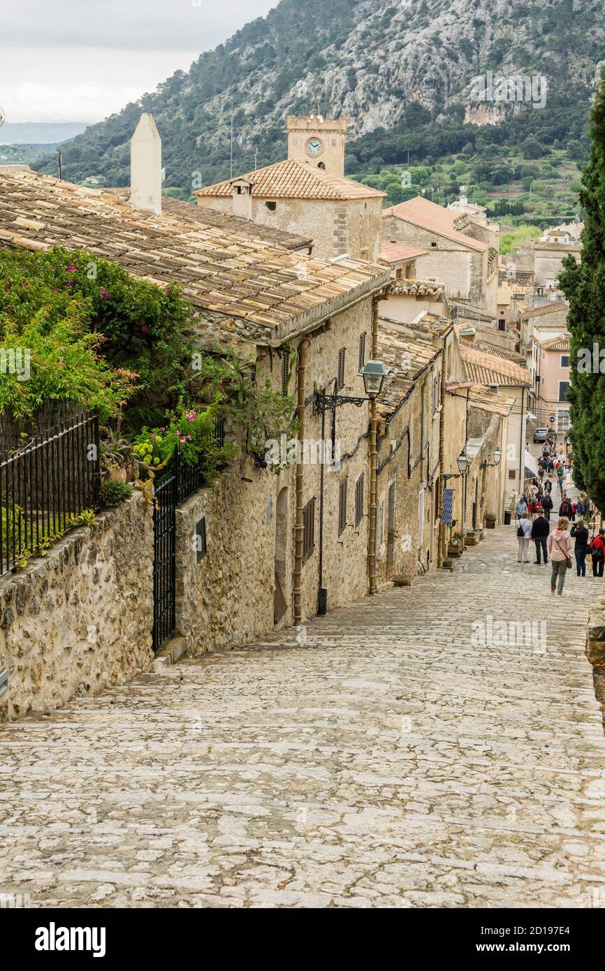 stairs of Calvario ,PollençaMallorca, Balearic Islands, Spain Stock ...