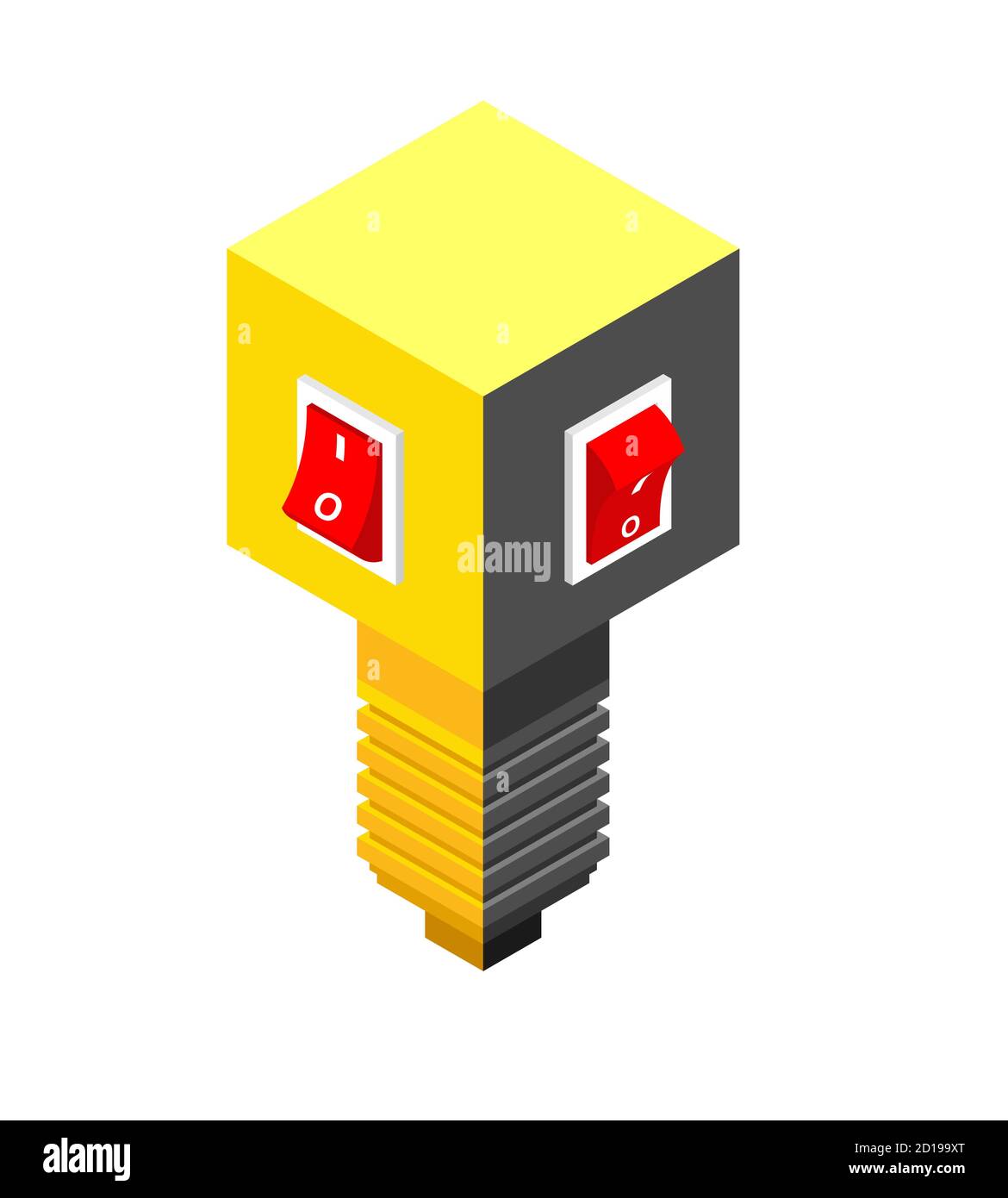 Light bulb and switch concept. vector illustration Stock Vector Image ...