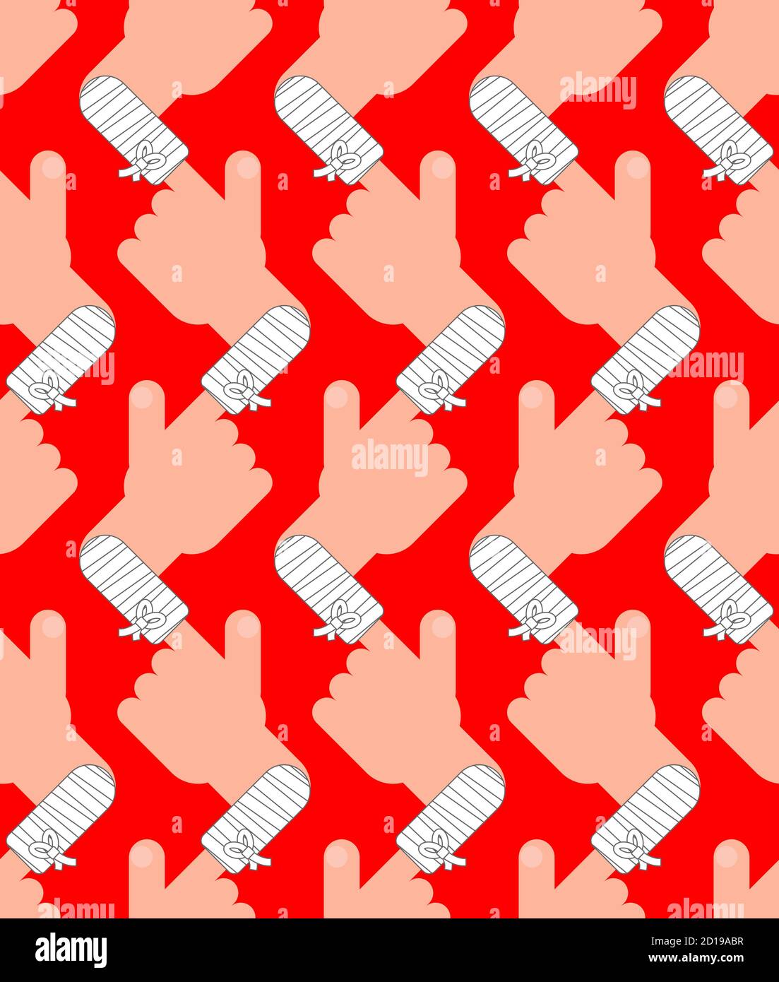 Bandaged finger pattern seamless. Injury finger background. vector ...