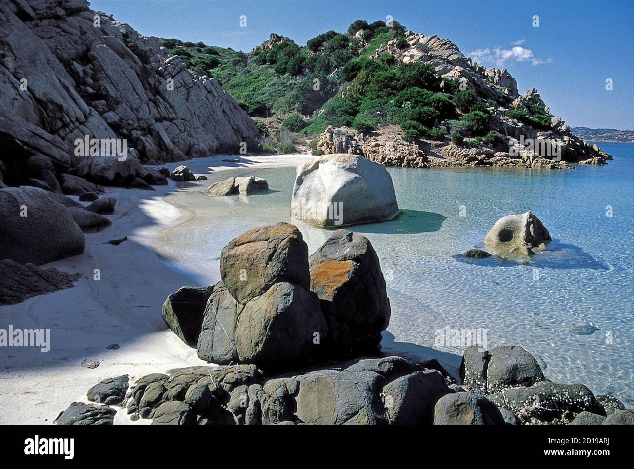 Caprera Island, La Maddalena Archipelago, Sardinia, Italy (scanned from ...