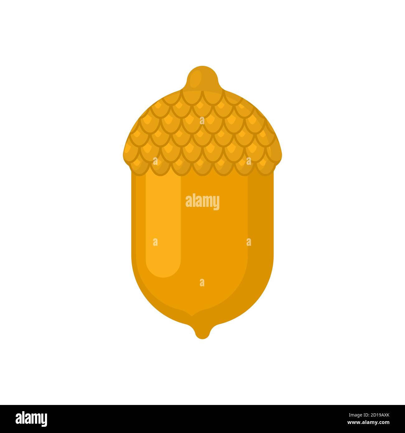 Golden acorn isolated. fruit of oak of gold Stock Vector Image & Art ...